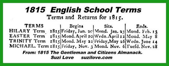 School Terms During the Regency Era + PreOrder of “The Colonel’s ...